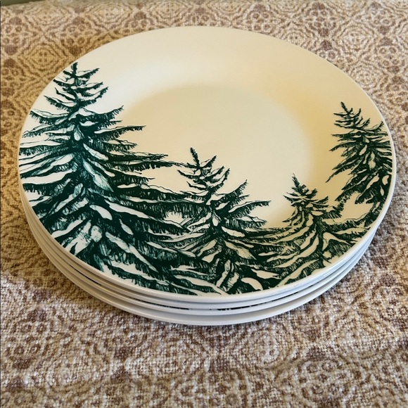 Royal Norfolk | Dining | Royal Norfolk Evergreen Trees Dinner Plates ...